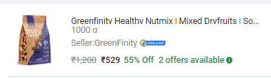 Greenfinity Healthy Nutmix | Mixed Dryfruits | Source of Vitamin and ...
