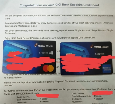 ICICI Bank Sapphiro Credit Card Lifetime Free Under the Alumni Program ...