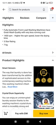 realme TechLife 7 kg 5 Star Power Clean Fully Automatic Front Load ...
