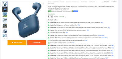 boAt Airdopes Alpha with 35 HRS Playback, 13mm Drivers, Dual Mics ENx ...