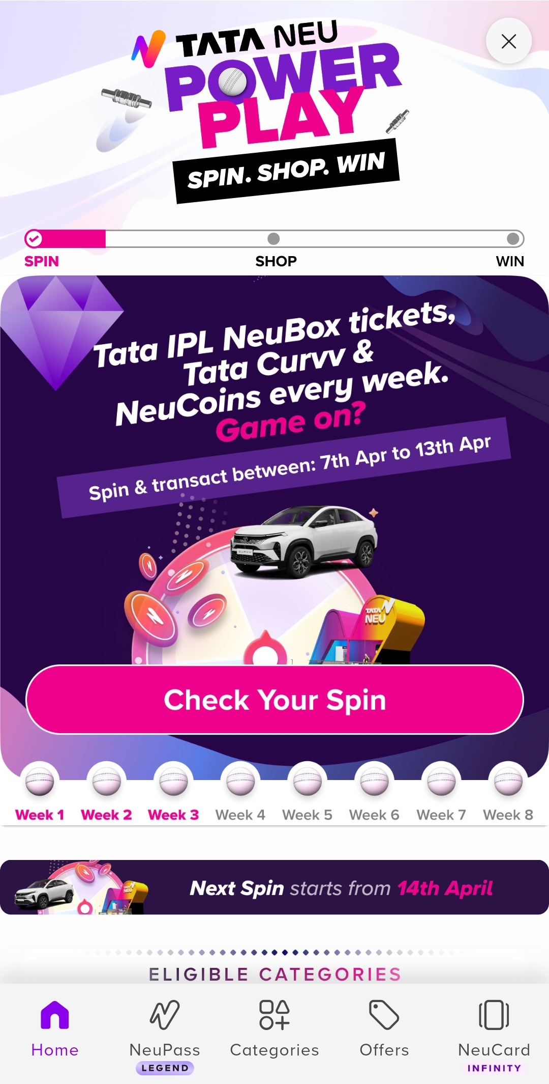 Tata Neu IPL Offers | Up to 1000 Neucoins on Spins, Bill Payments ...