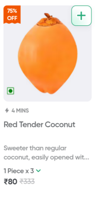 Red Tender Coconut pack of 3 ( location specific) | DesiDime