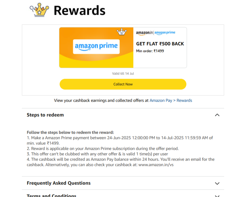 Amazon Prime Full Editions @ 500 [User Specific] | DesiDime