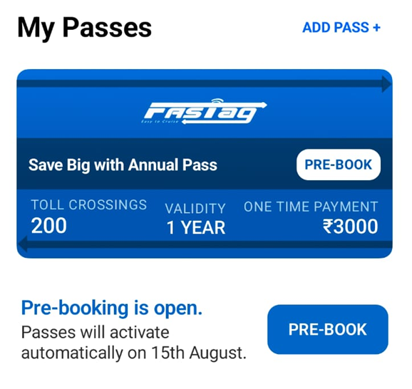 Pre-Book the FASTAG Annual Pass on the Rajmargyatra app | DesiDime