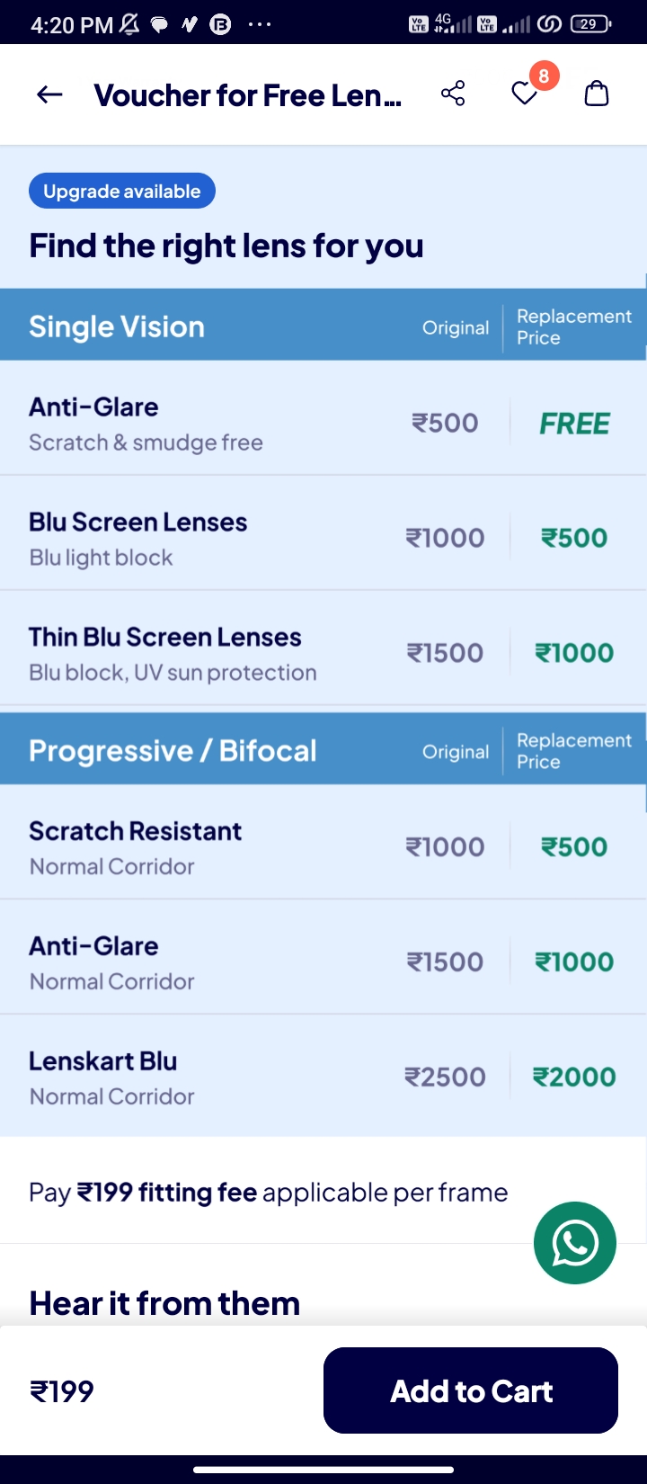 lenskart lens replacement offer | DesiDime