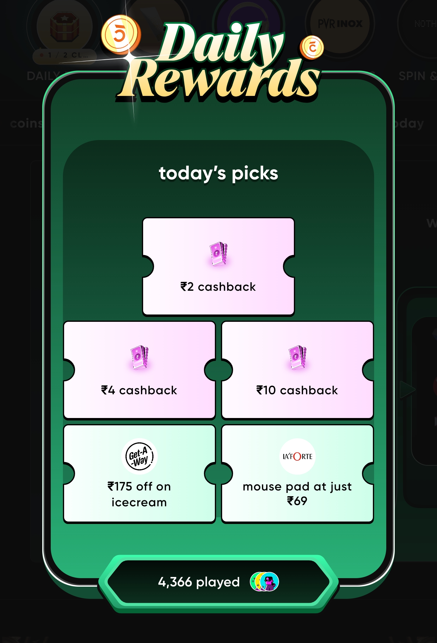 Cred Daily Rewards 19th September - Win 2/4/10 Rs, 7.5K Cred Coins, Get ...