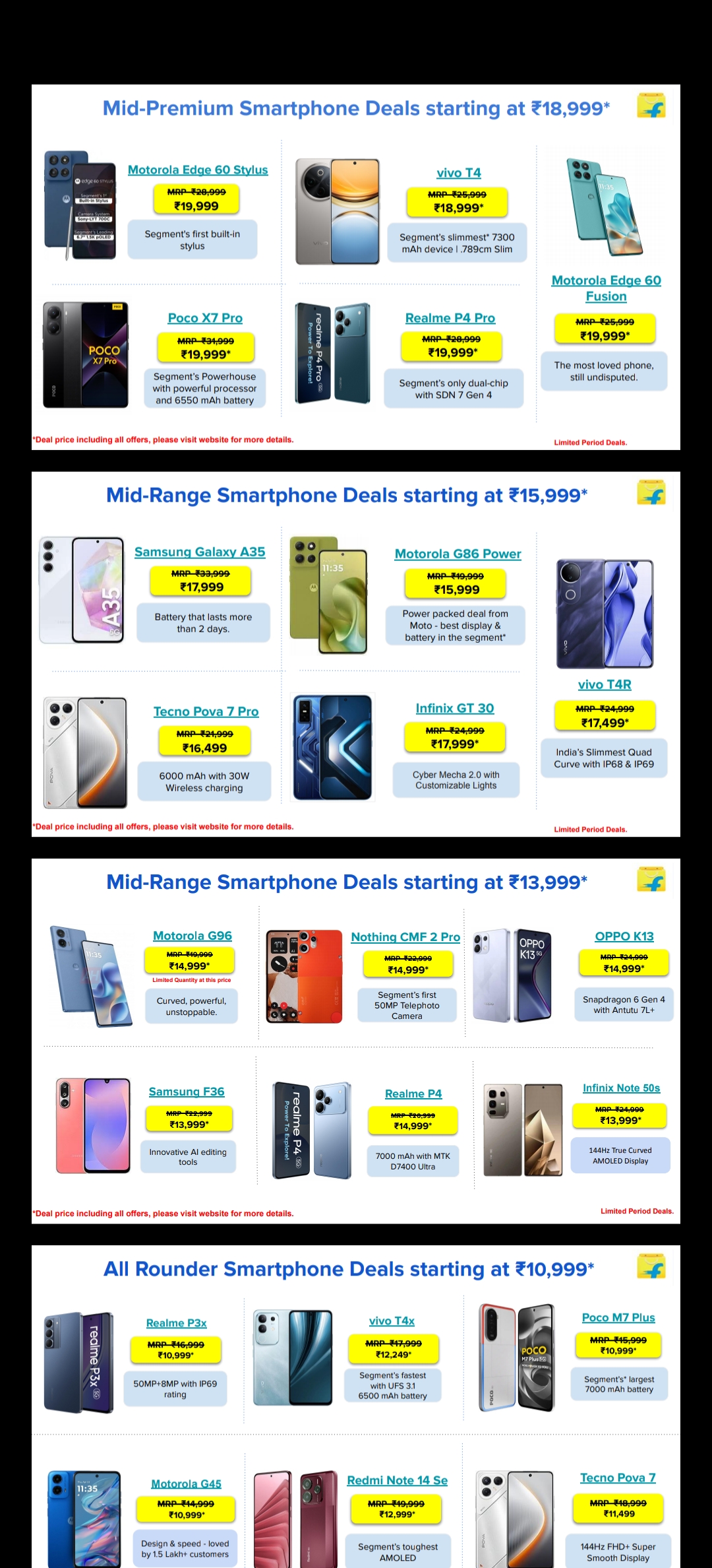 [Cheat Sheet] All Mobiles Price Reveal - Flipkart Big Billion Days 2025 | DesiDime
