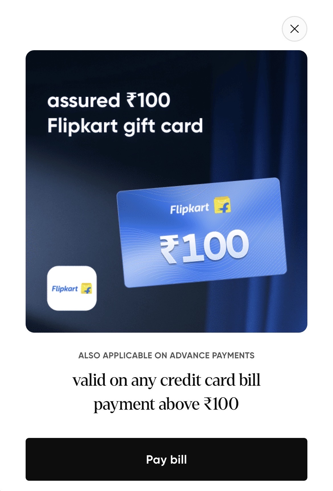 CRED : Pay credit card bill payment of Rs.100 and get Rs.100/200 ...