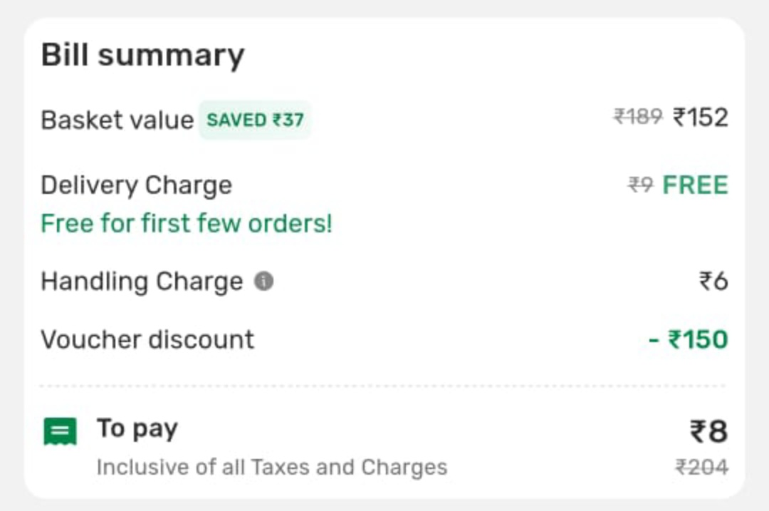 CRED Chocolate Voucher value(150) refunded as Bigbasket wallet money ...