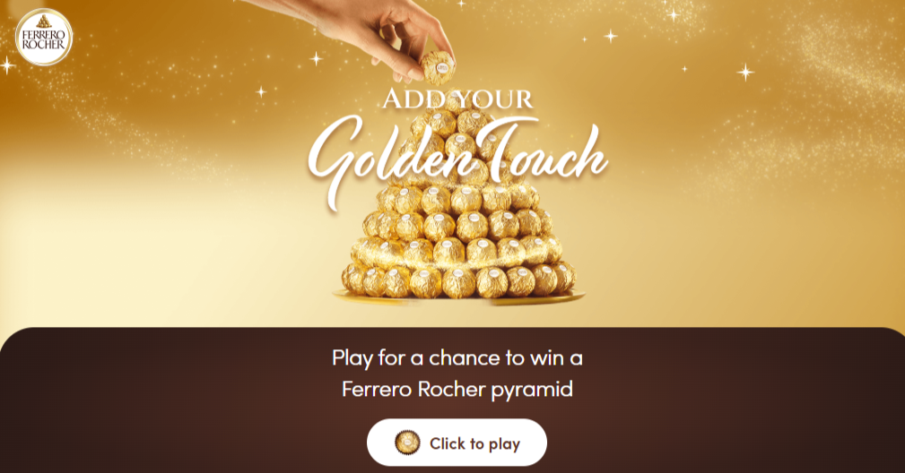 FERRERO ROCHER: Add your Golden Touch to win a Ferrero Rocher Tower ...