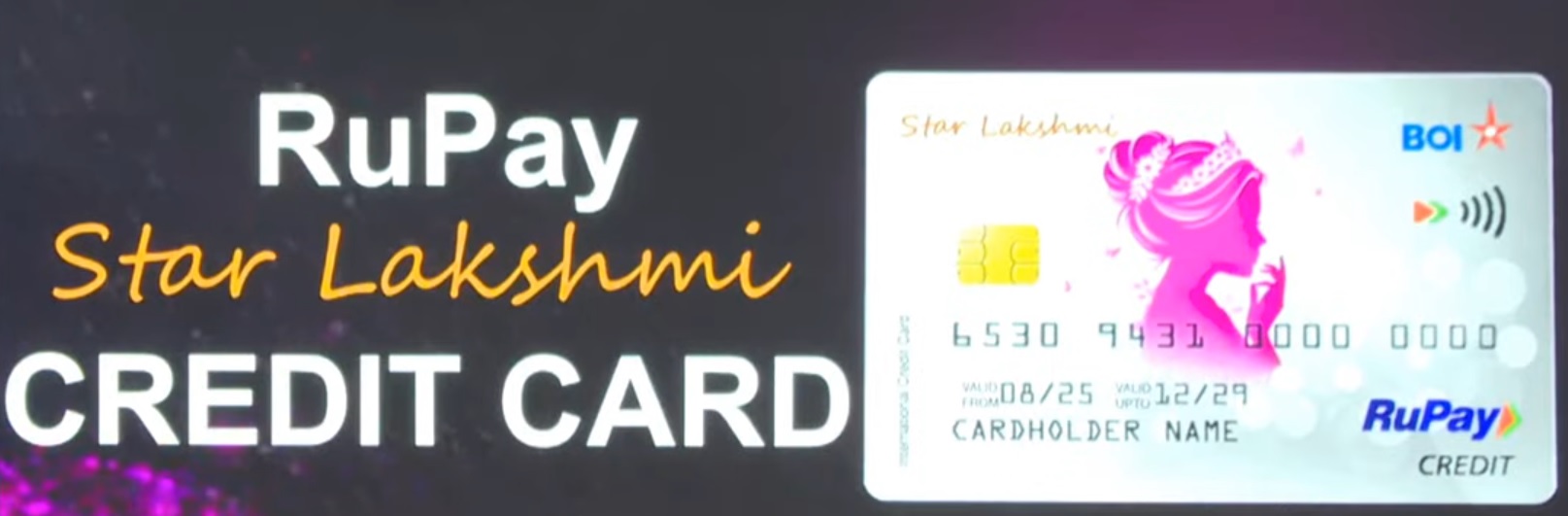 BOI Star Lakshmi RuPay Credit Card | FREE OTT, Flipkart gv, Nykaa ...
