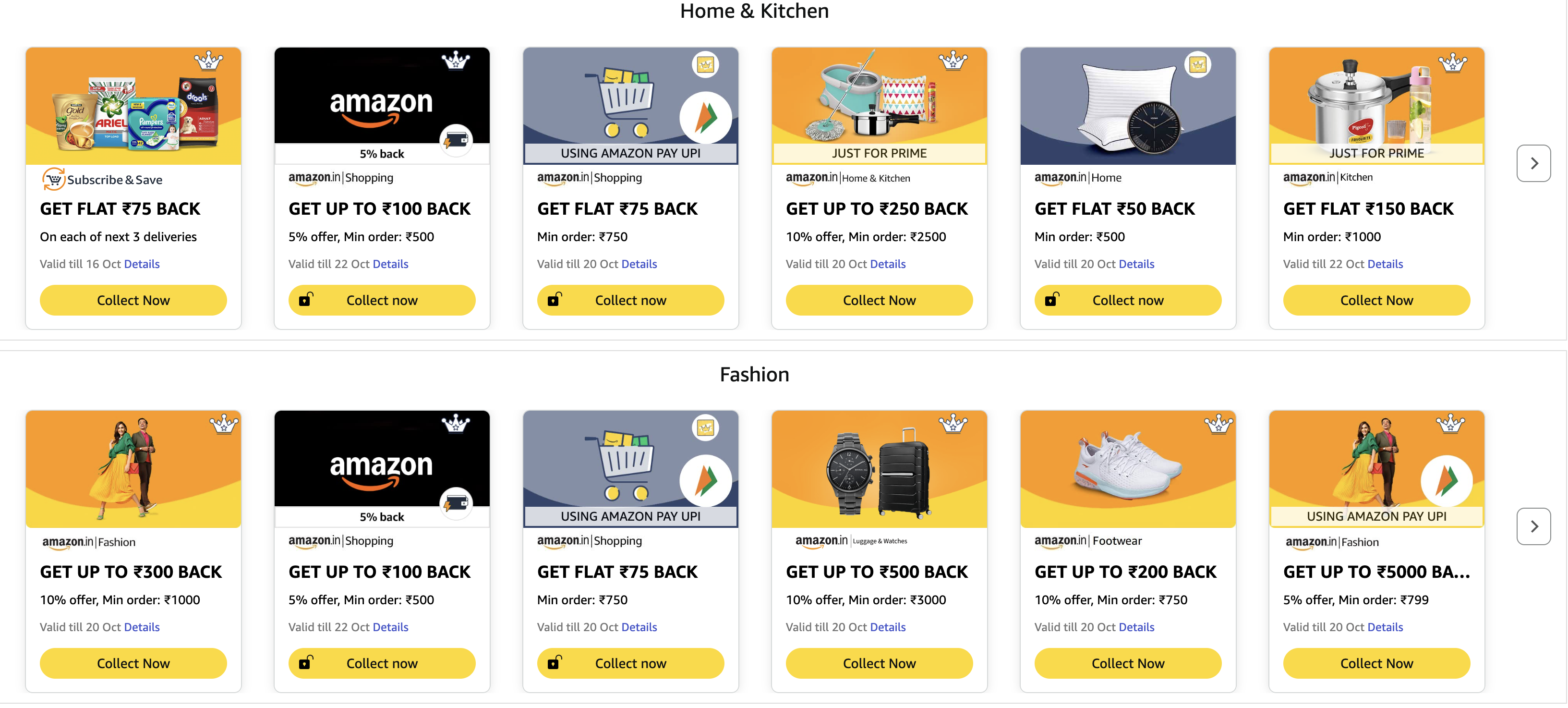 Collect All Cashback Coupons for Amazon Great Indian Festival Sale ...