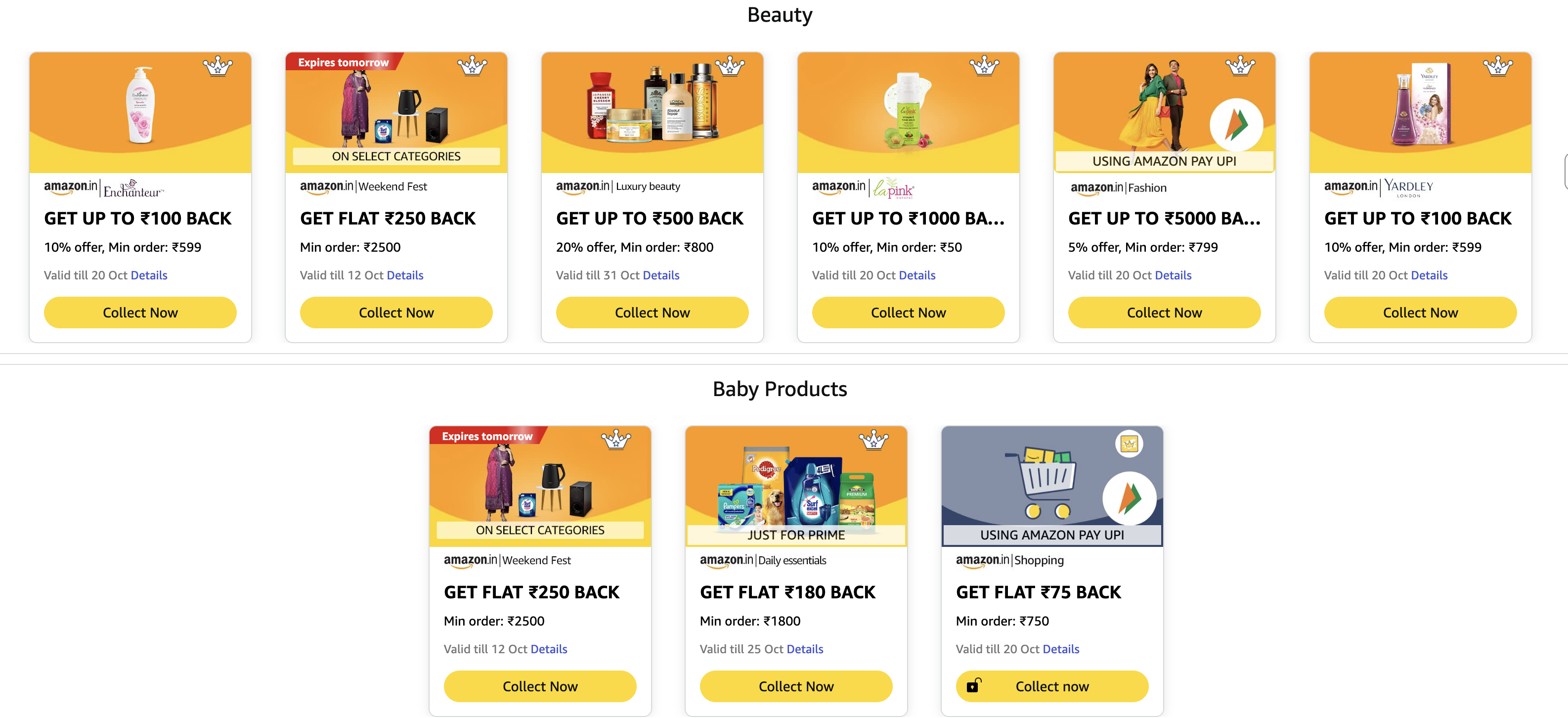 Collect All Cashback Coupons for Amazon Great Indian Festival Sale ...