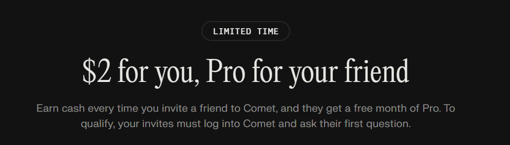 Perplexity Comet Browser Refer & Earn 2$ | DesiDime