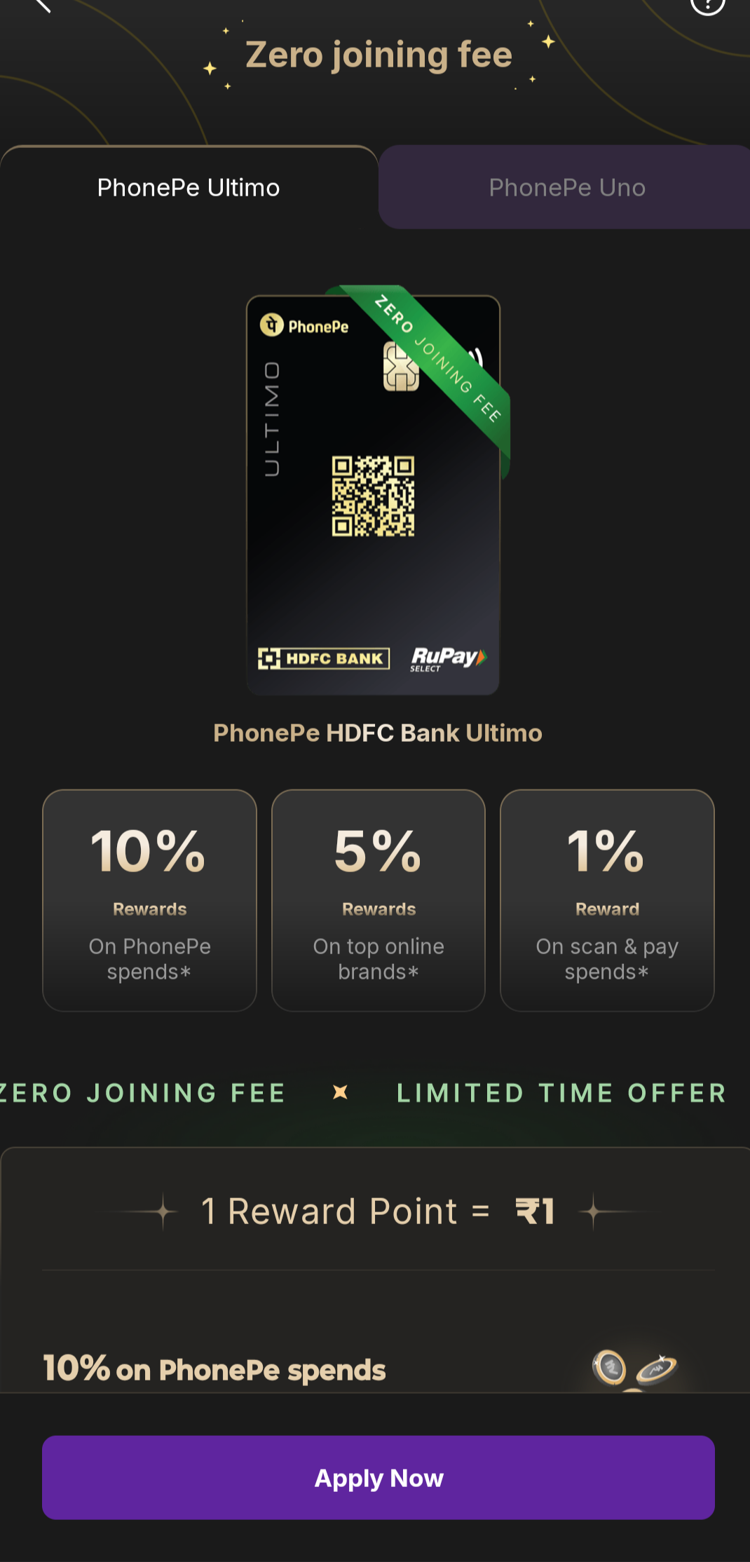 Hdfc phonepe cc showing with zero joining fee... | Desidime