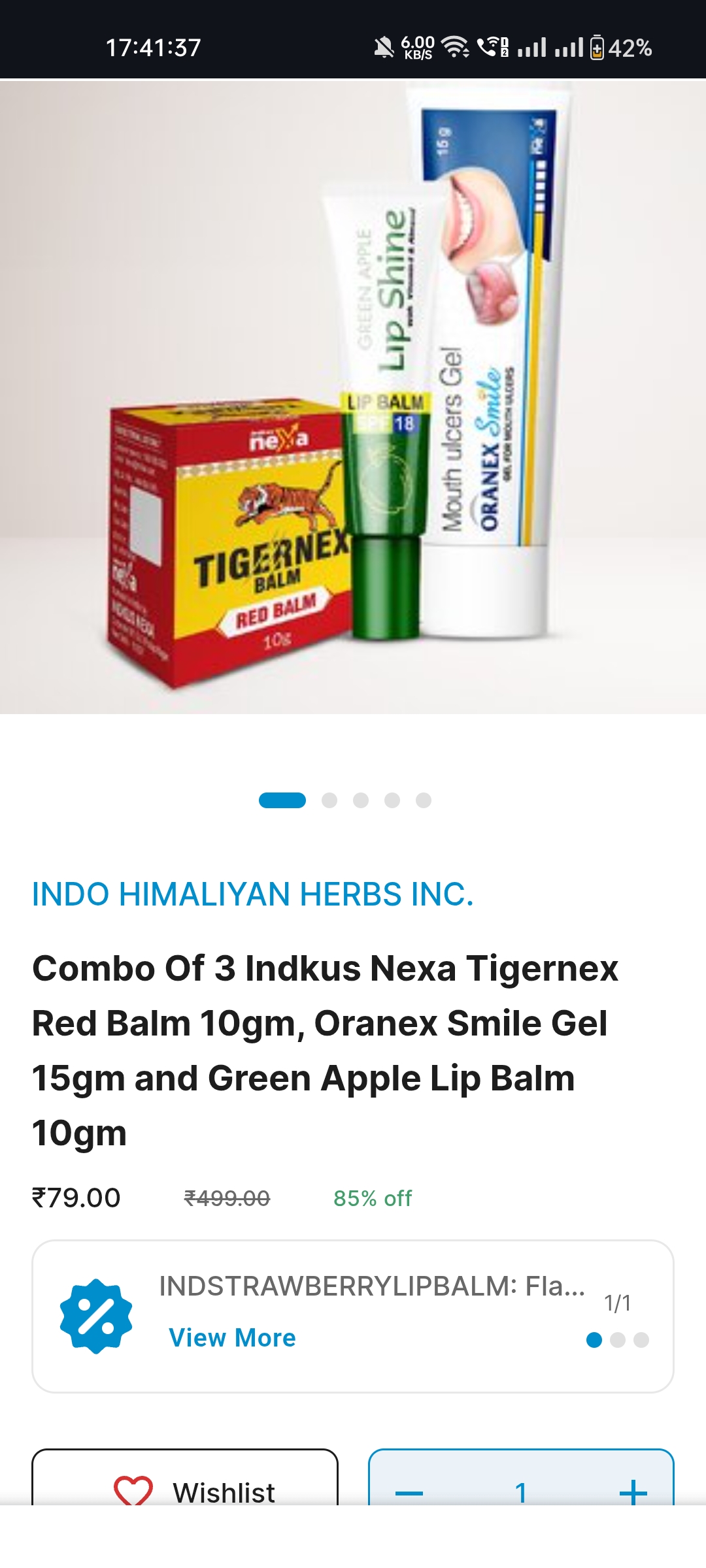 Combo Of 3 Indkus Nexa Tigernex Red Balm 10gm, Oranex Smile Gel 15gm ...
