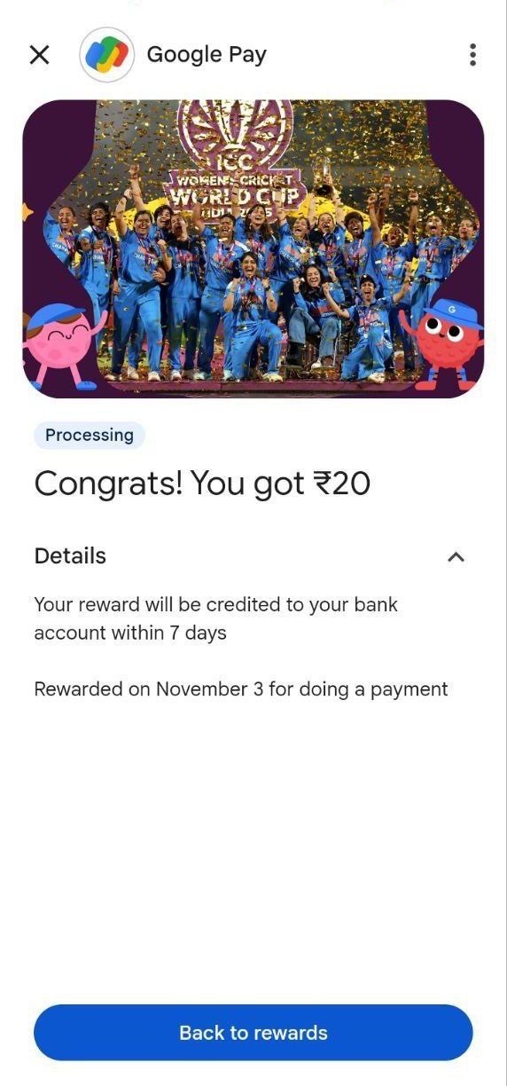 Gpay "Thank You Tick Squad Offer" (Free ₹20 Cashback Offer All) [Might ...