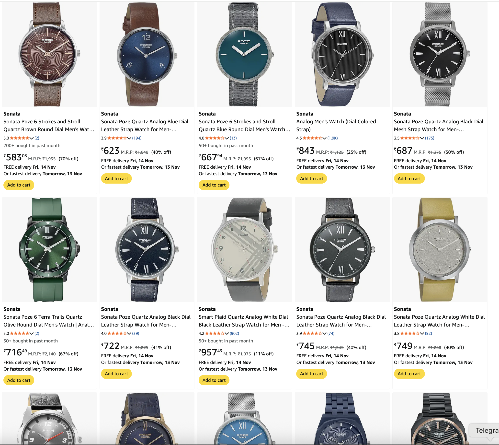 Sonata Watches upto 70% Discount | DesiDime