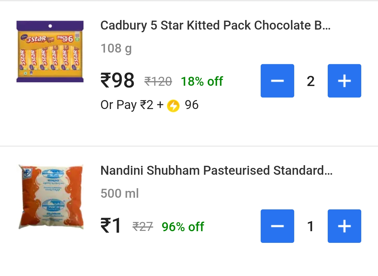 Flipkart Minutes - Milk/Onion for ₹1 on order above ₹99 (Location ...