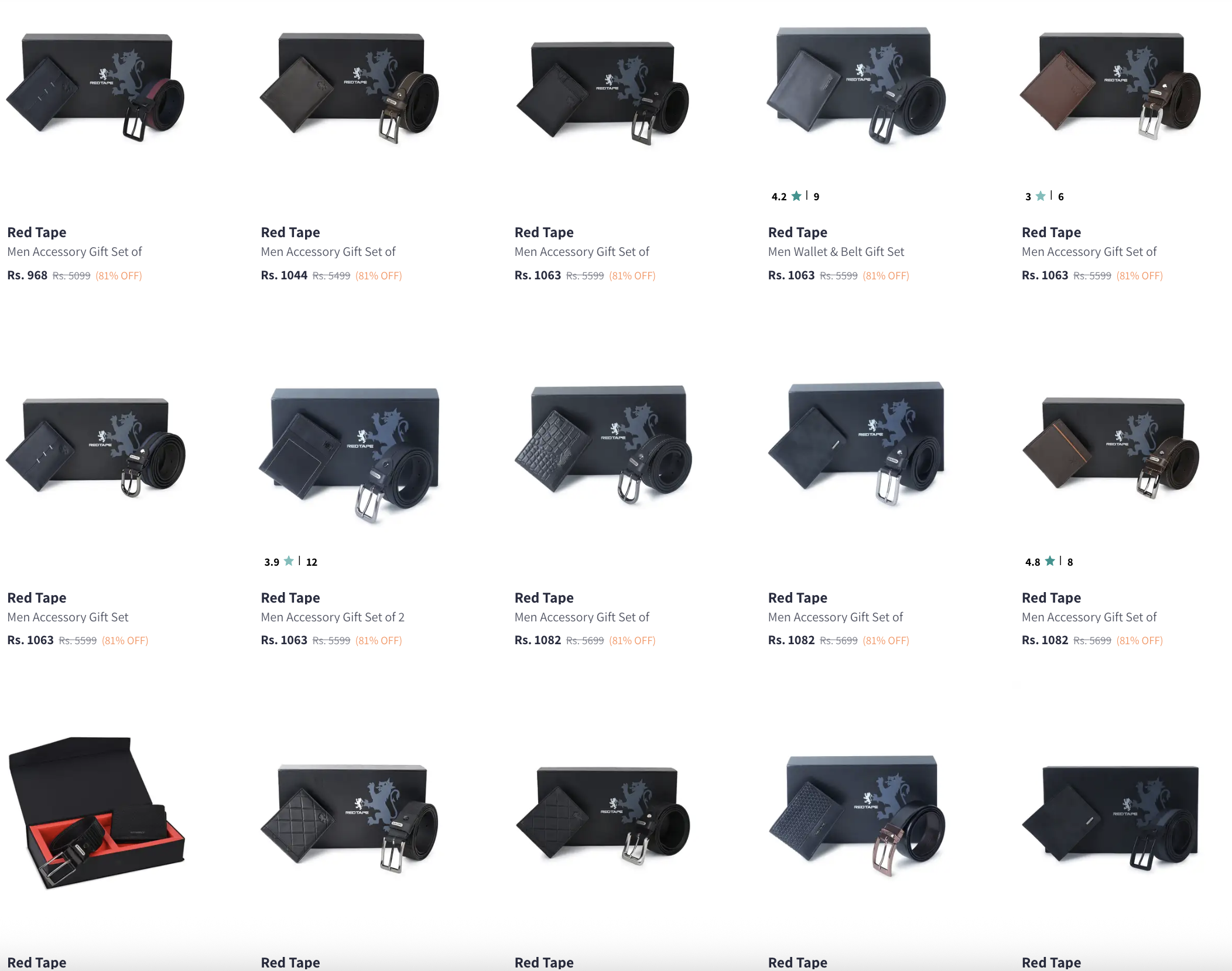 Red Tape Men's Gift Set upto 81% off | DesiDime