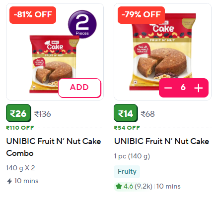 Zepto : Cake & Maggi {Location Specific} | Desidime