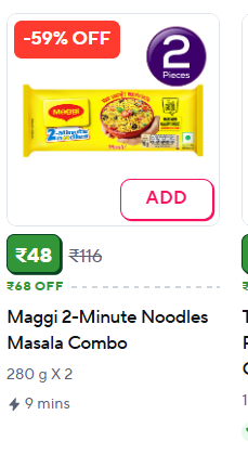 Zepto : Cake & Maggi {Location Specific} | Desidime