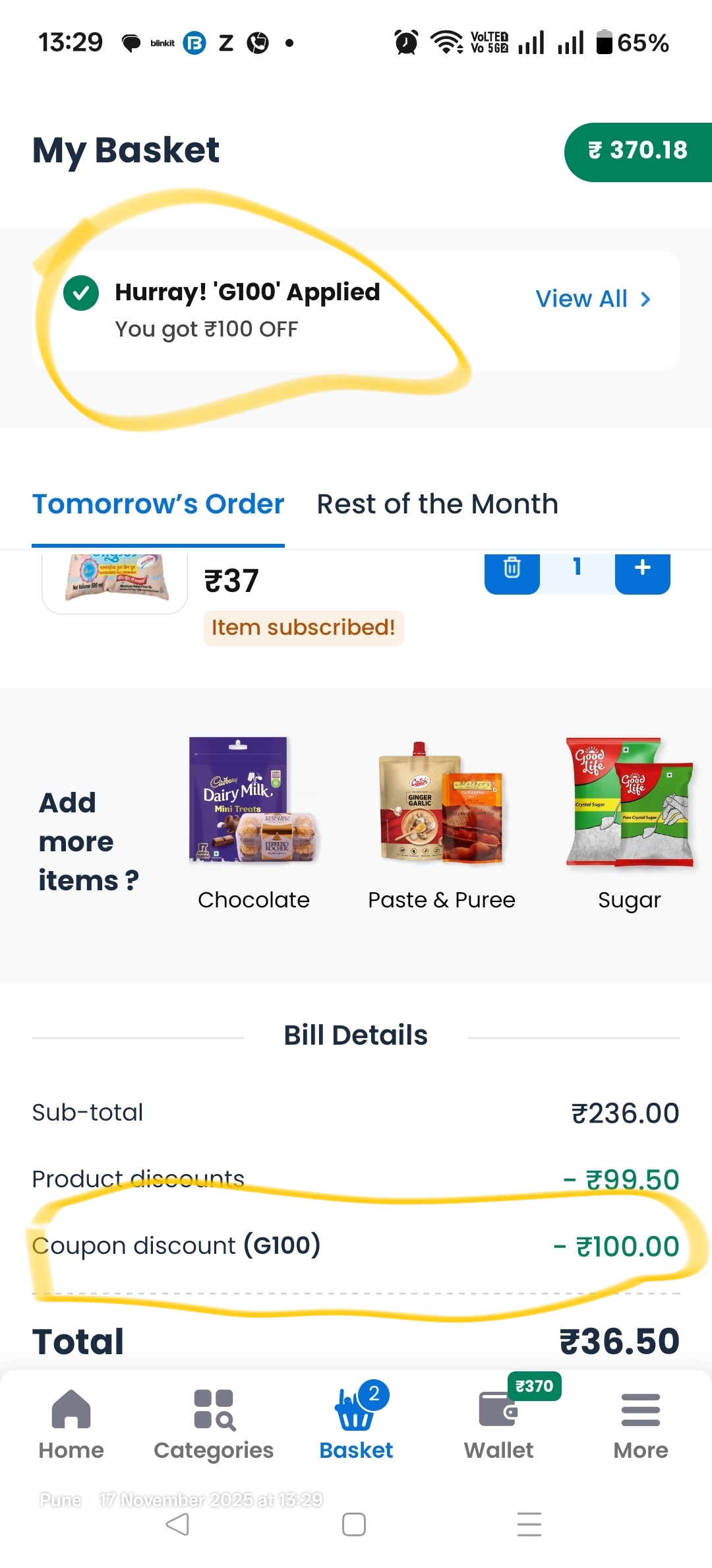 Milkbasket - Get Free Products Upto Rs.100 | Desidime