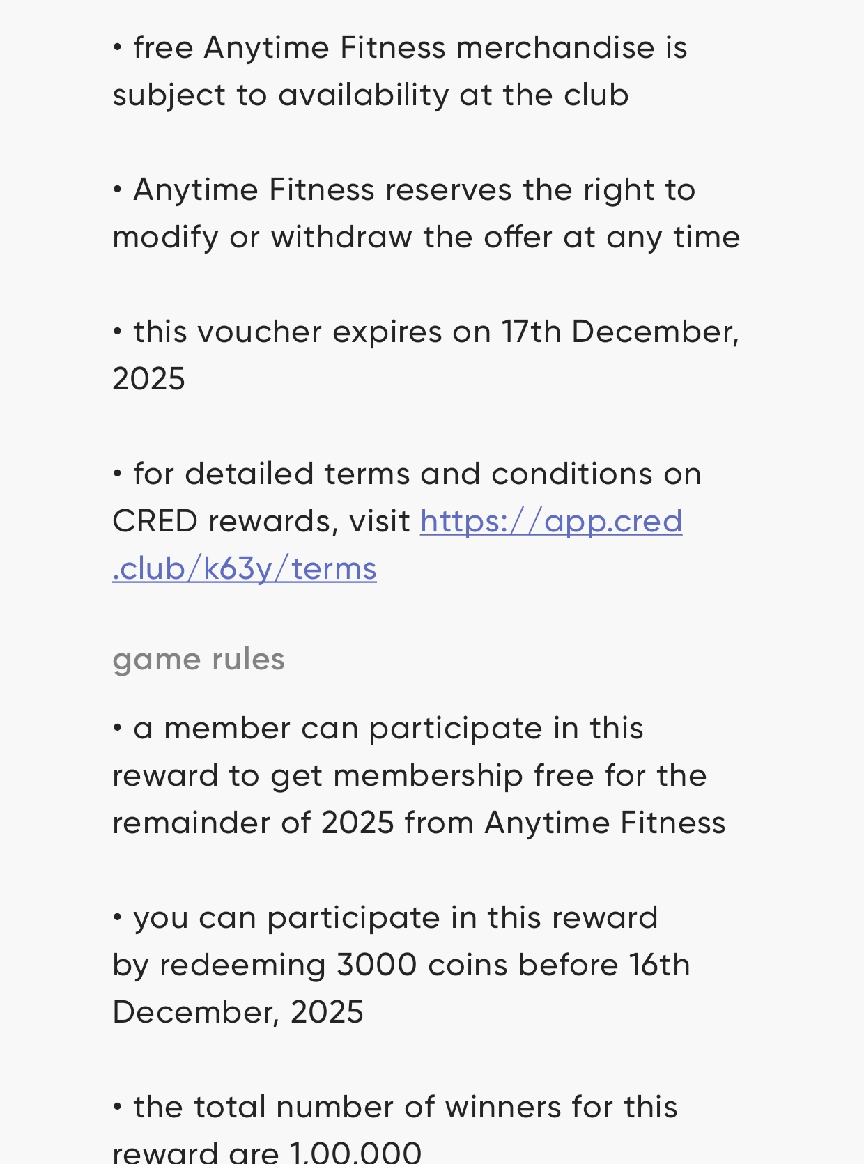 Cred x Anytime fitness[free membership for the rest of 2025] | DesiDime