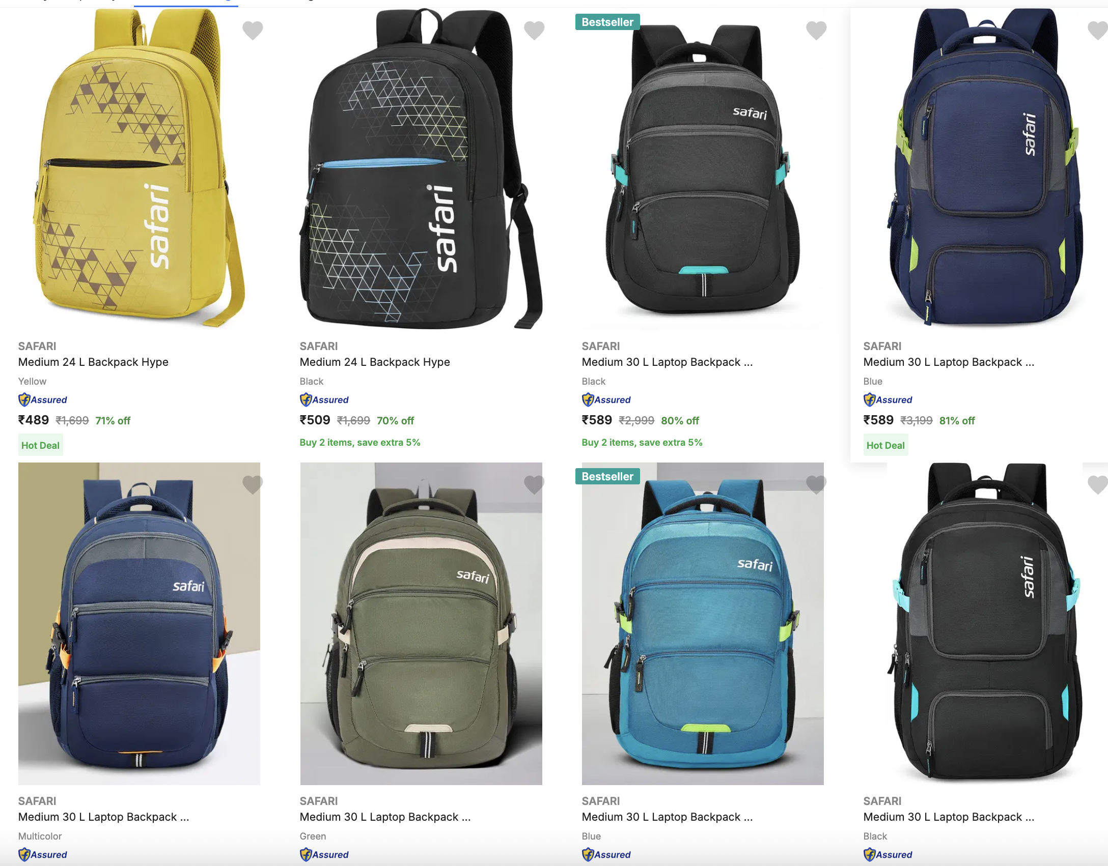 Upto 85% Off Safari Backpacks Starts @464 | DesiDime