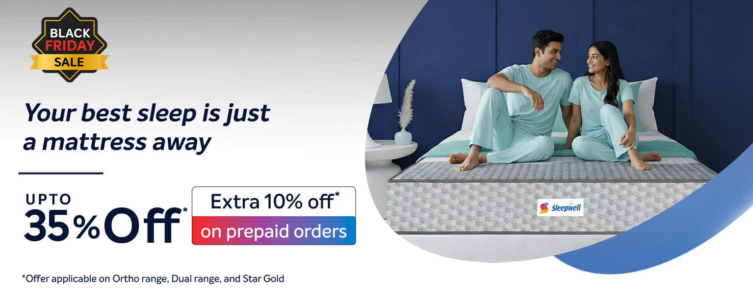 Sleepwell Black Friday Sale Upto 35% Off + 10% Off on Prepaid Orders | DesiDime