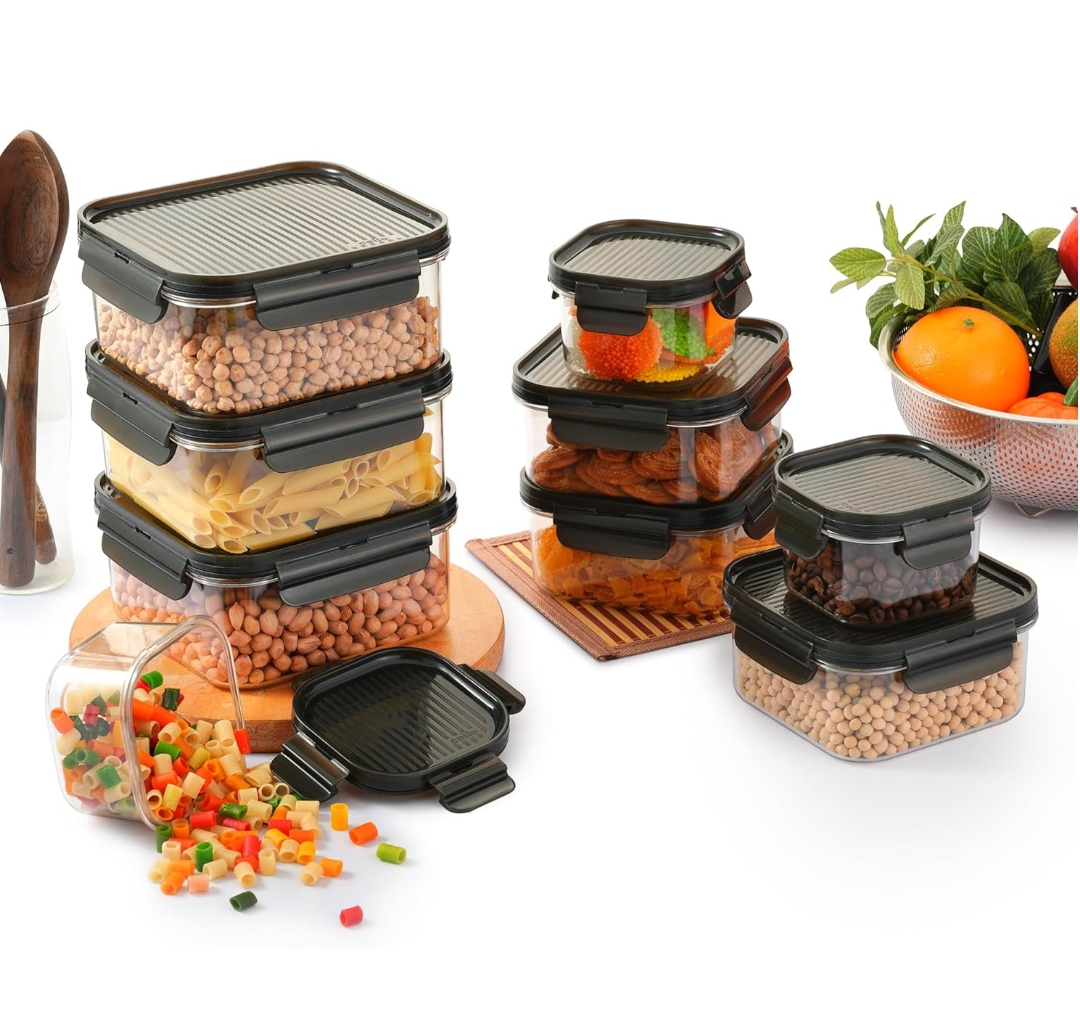 CELLO Modulock Storage Container Set of 9 Plastic Food Grade, Air Tight ...
