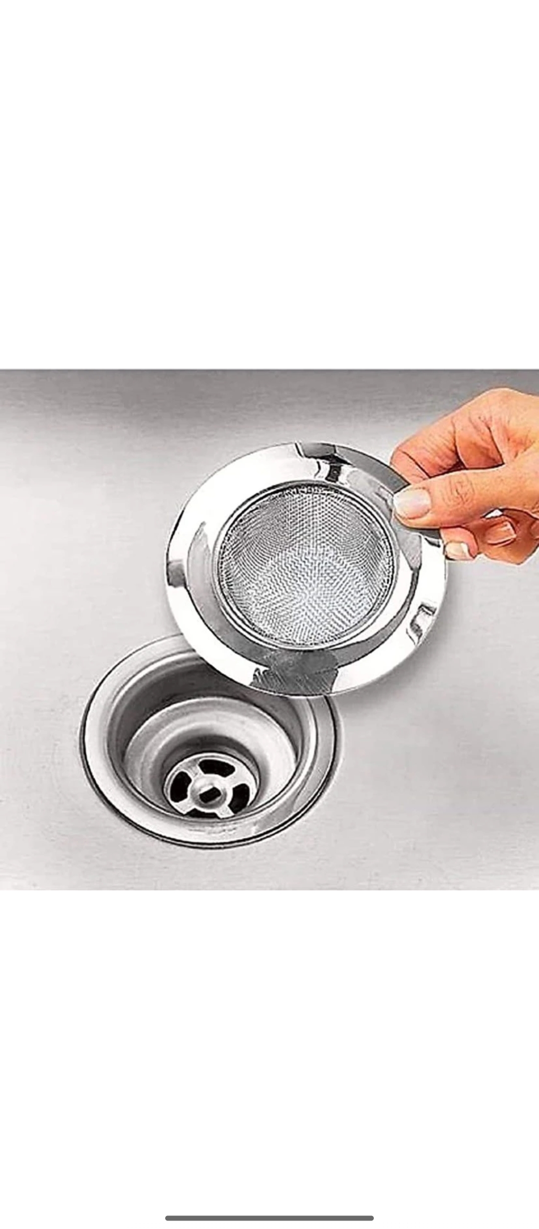 Kitchen Sink Stainless Steel Push Down Strainer | DesiDime
