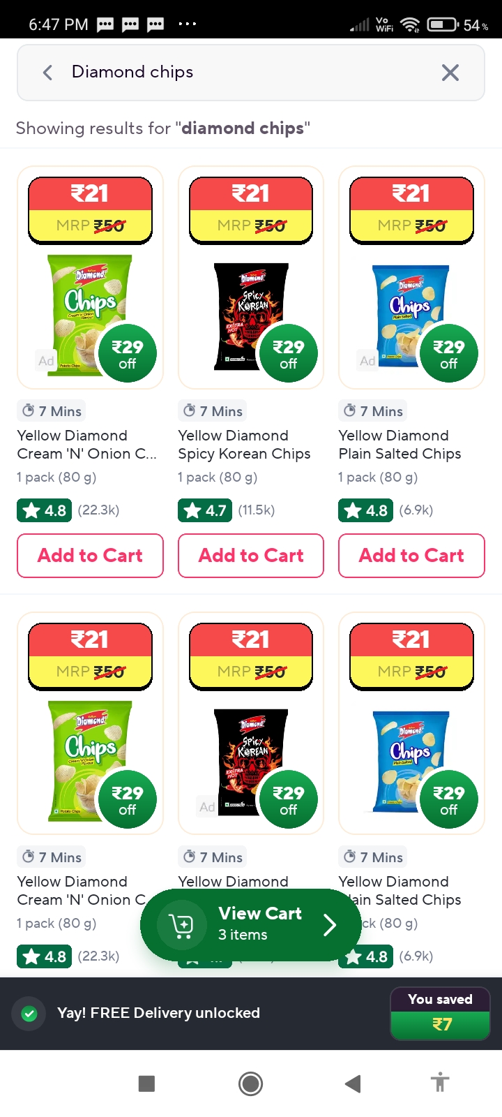 Diamond chips at good price on zepto (location specific 400075) | DesiDime