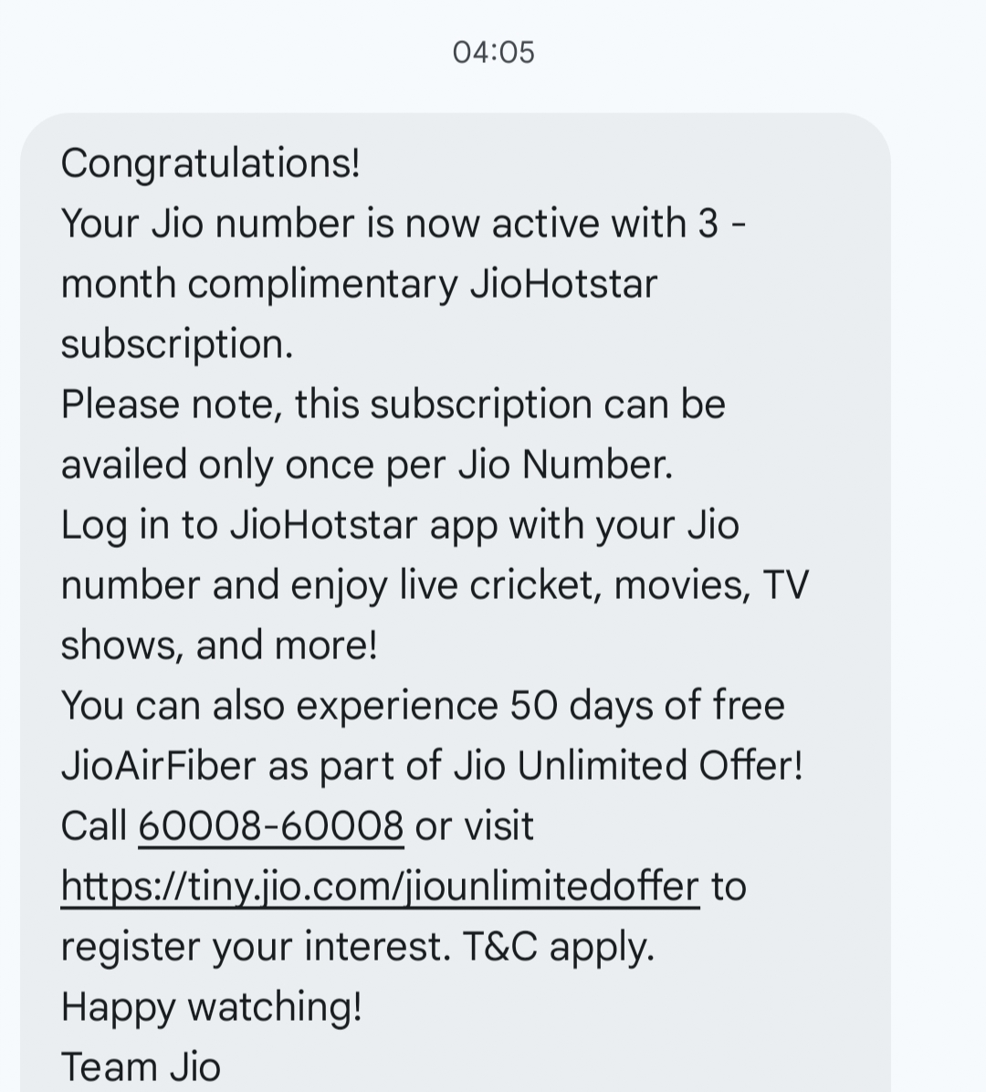 FREE 90 days JIO hotstar valid for users with 349 and above recharge ...