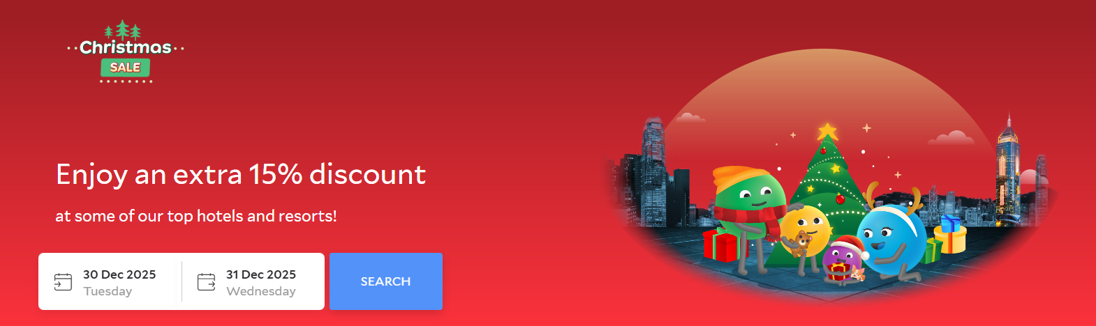 Agoda Christmas Sale - extra 15% discount at some of our top hotels and ...