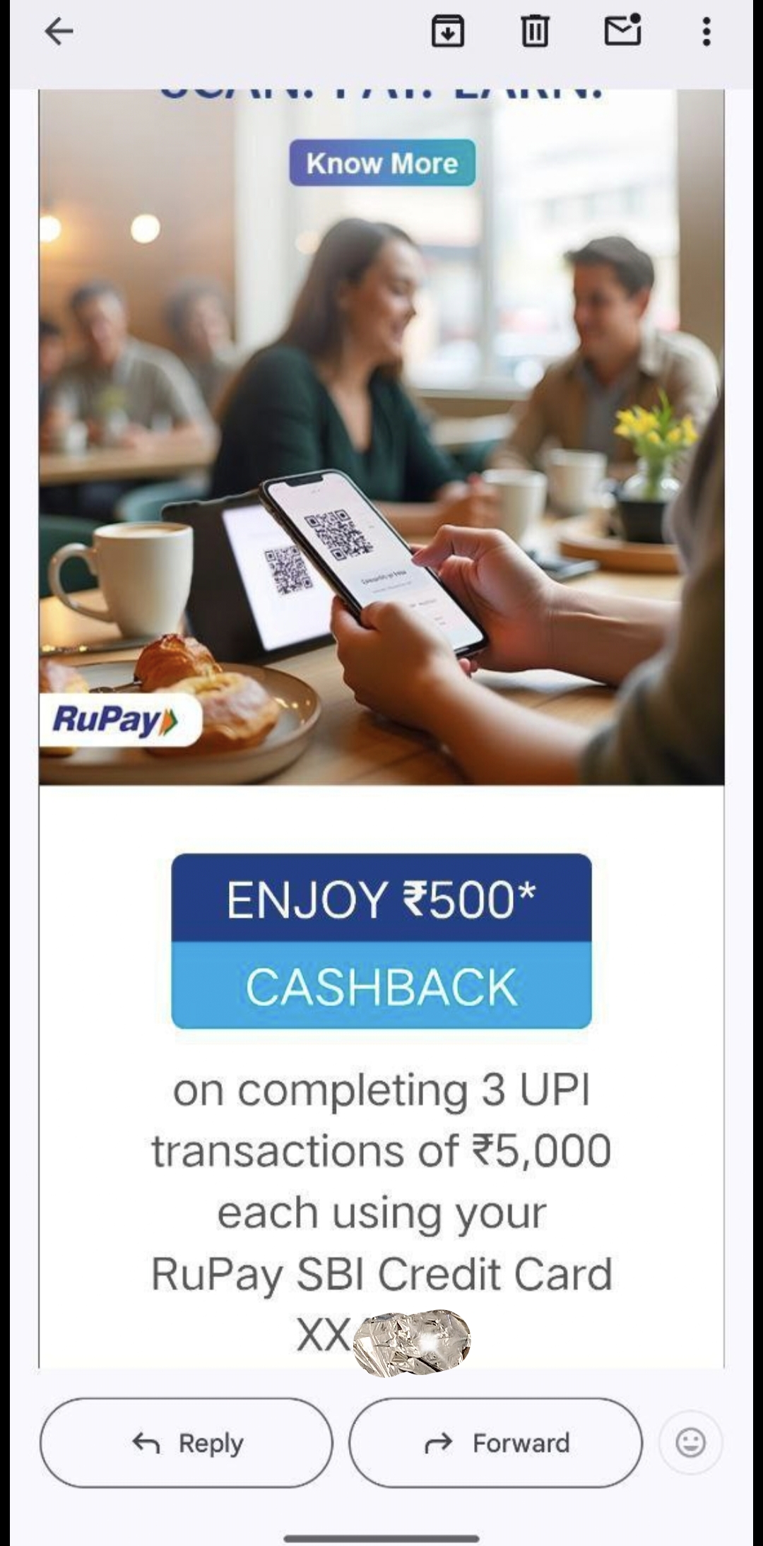 Sbi rupay cc - scan and pay 5000*3 txn on any merchant qr code to get ...