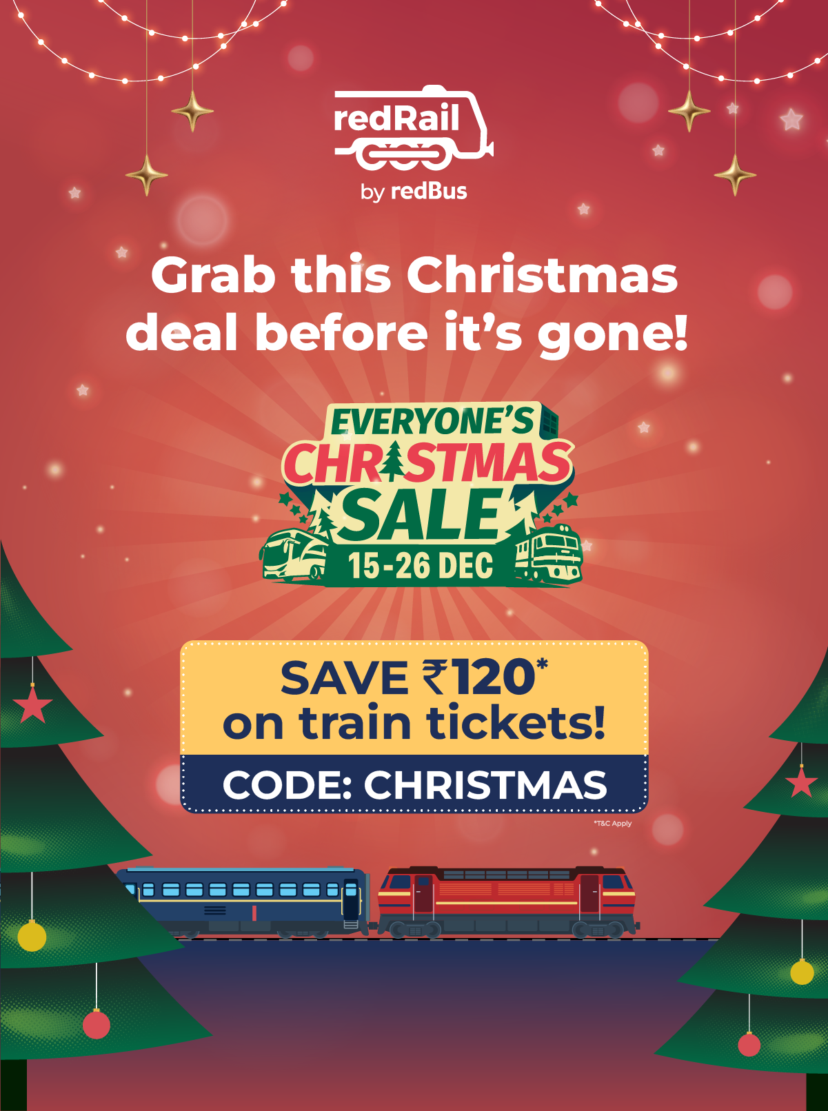 Everyone's Christmas Sale & save ₹120! Book now with code CHRISTMAS ...