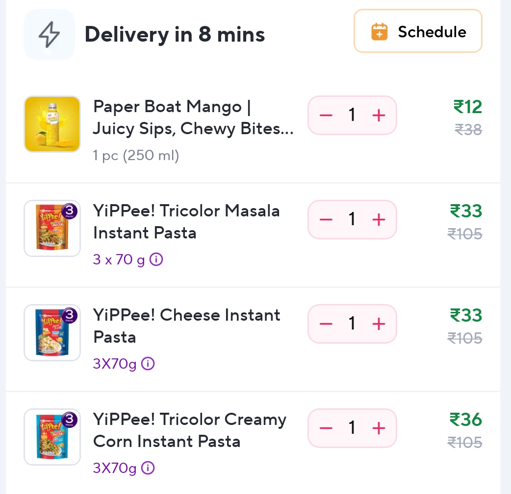 Zepto - HUGE DISCOUNT on YiPPee & Paper Boat | DesiDime