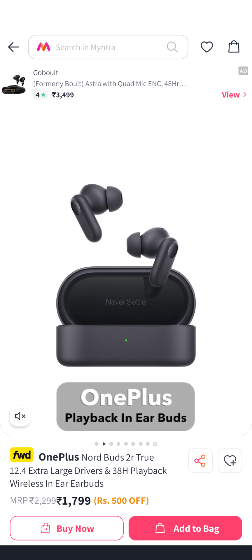 OnePlus Nord Buds 2r True 12.4 Extra Large Drivers & 38H Playback ...