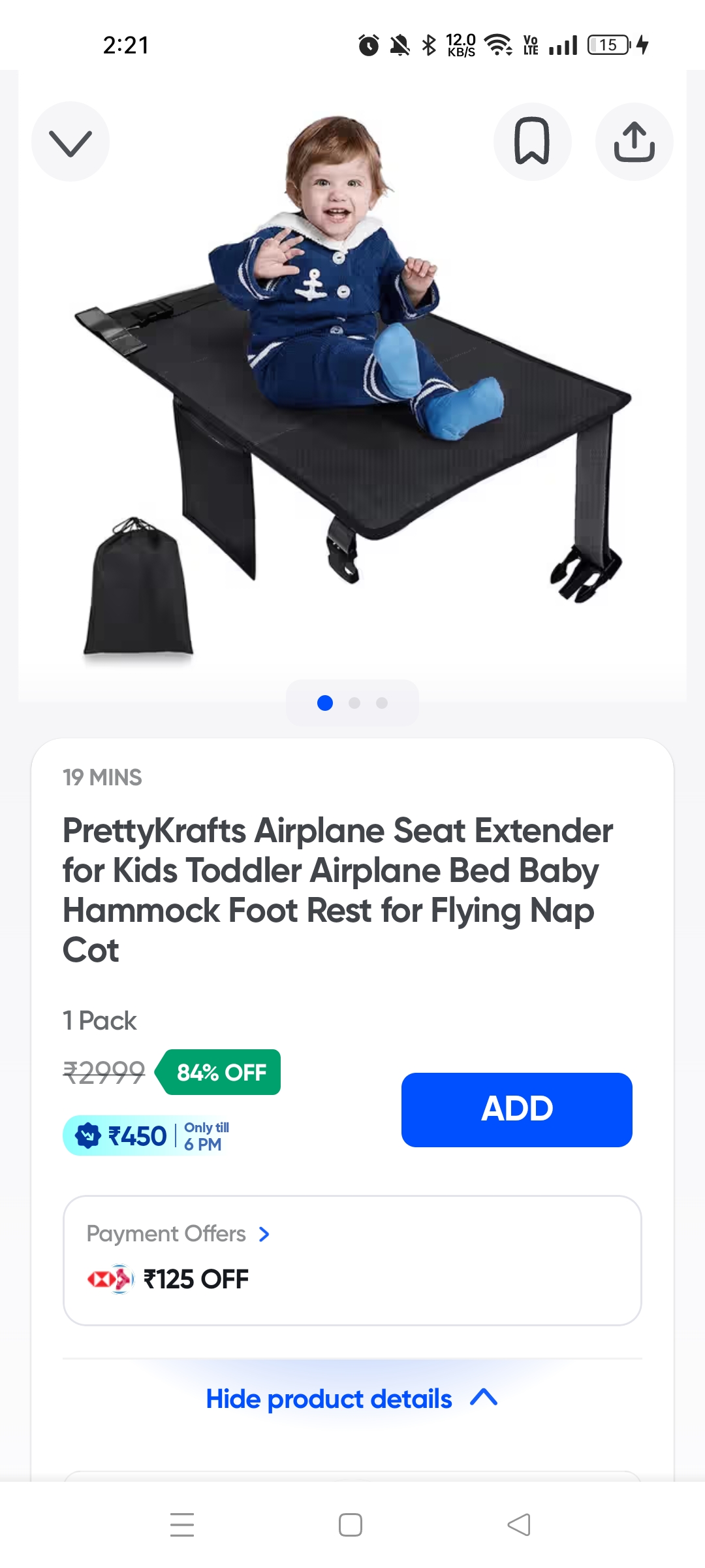 PrettyKrafts Airplane Seat Extender for Kids Toddler Airplane Bed Baby ...