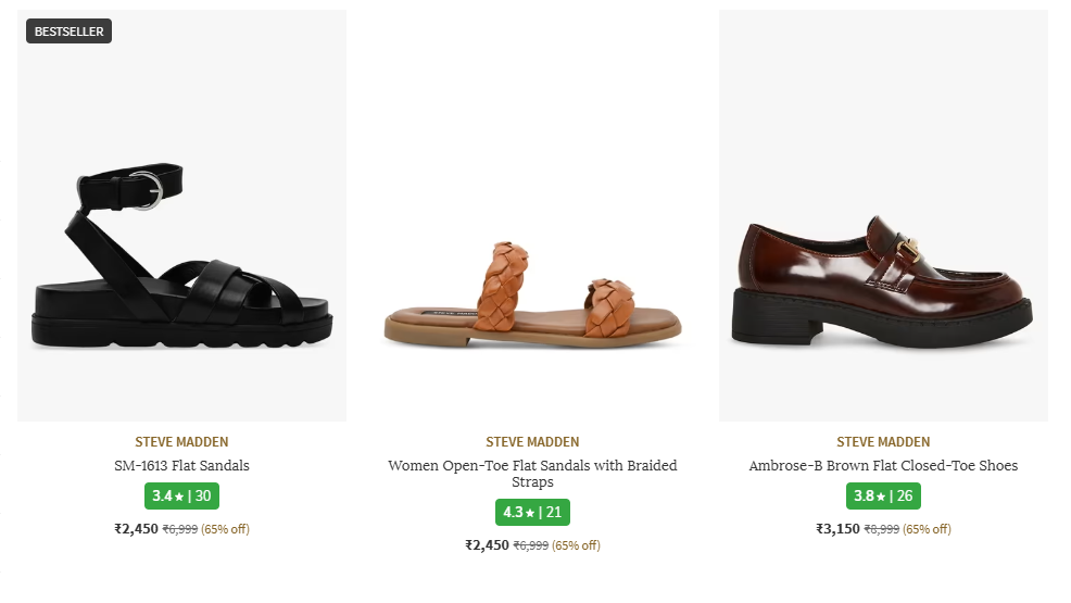 Steve Madden - Up To 65% Off on Flats & Sandals | DesiDime