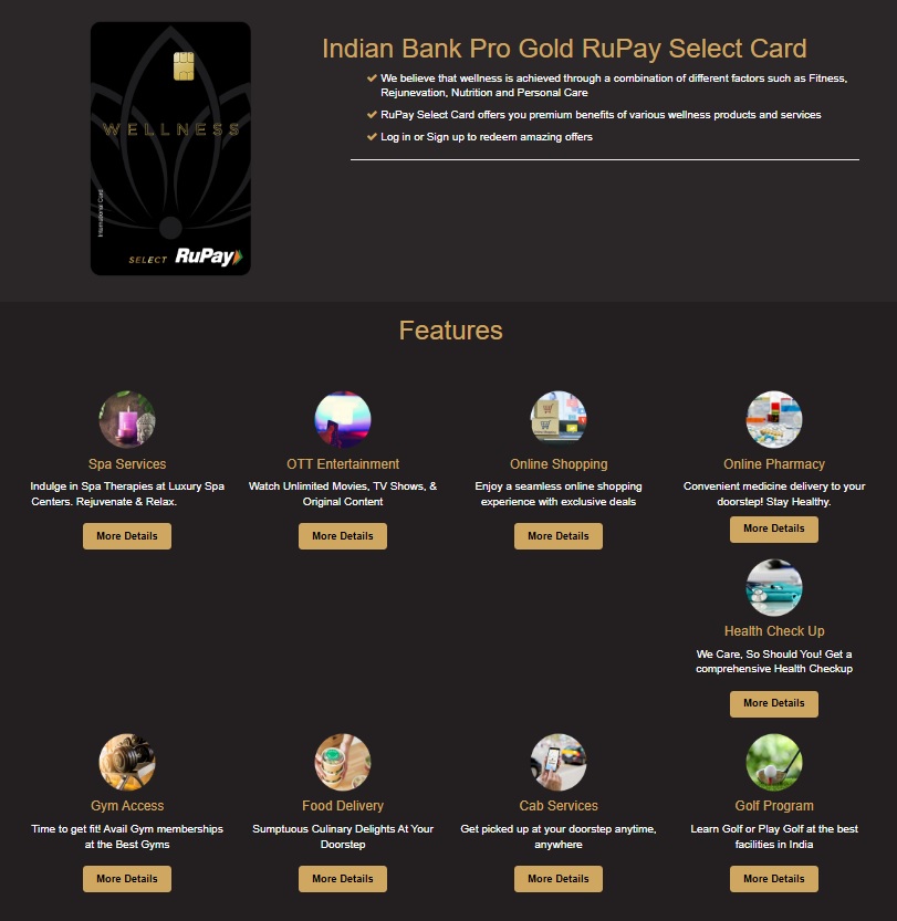 Indian Bank launch 4 New RuPay Select Card - Pro Gold RuPay, Pro ...