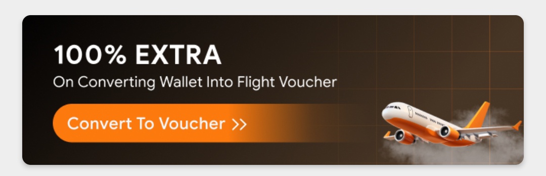 Flight Tickets: 100% Extra upto 1000 Rs on converting wallet balance to ...