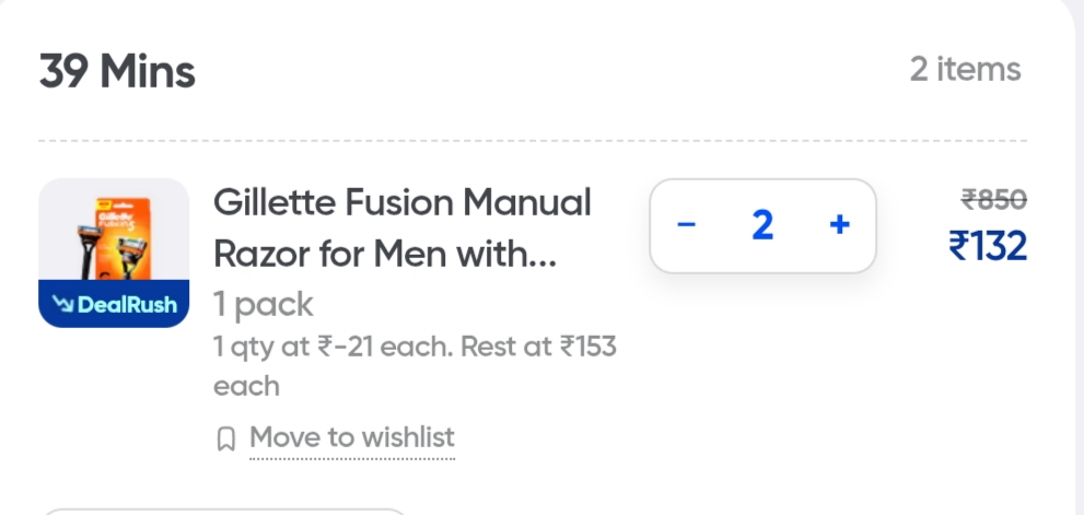 Instamart: Gillette Fusion Manual Razor for Men with styling back blade ...