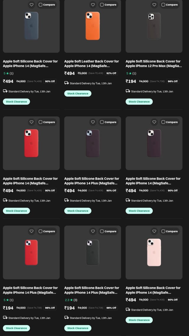 Stock clearance - apple & samsung cases and covers at 80-90% off | DesiDime