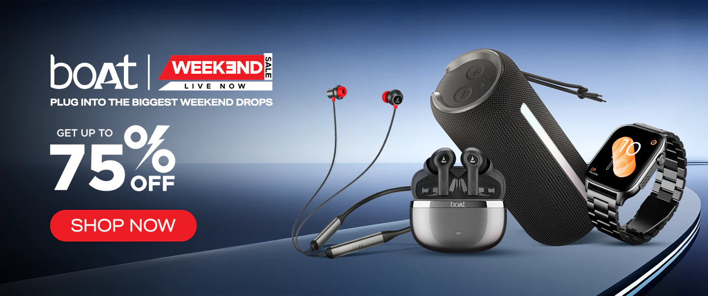 Boat - Weekend Sale - Up To 75% Off + Extra Rs. 100 Off on Coupon ...