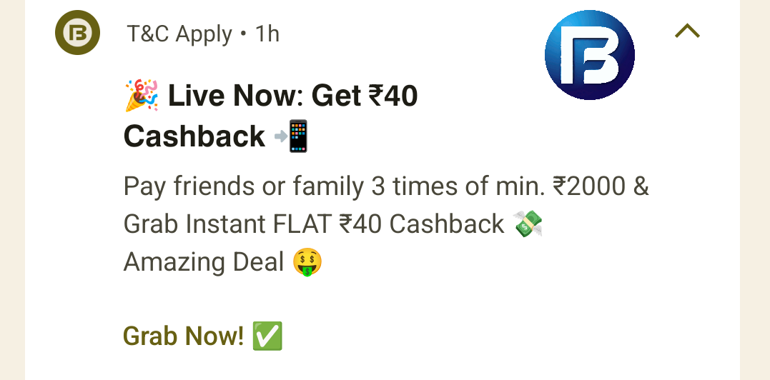 Bajaj Finserv - Flat ₹40 cashback on 3 Send Money txn with min ₹2000 ...