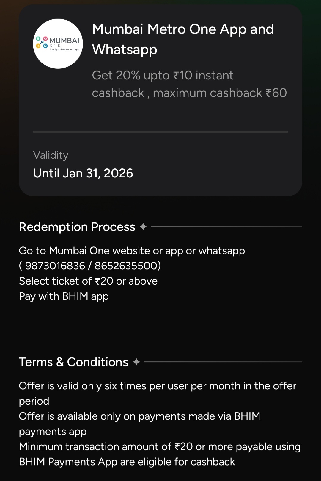 Purchase DMRC & Mumbai Metro Ticket and Get 20% Cashback on paying via ...