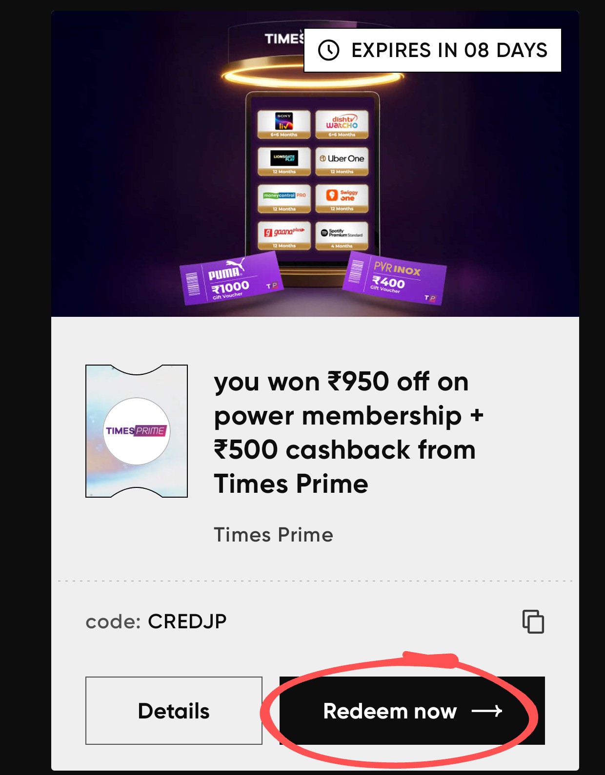 Times Prime - Get Times Prime Power Subscription worth ₹1999 at ₹349 ...