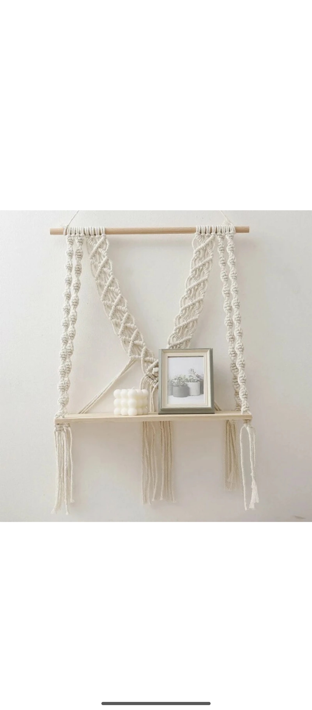 Macrame wall hanging shelf | DesiDime